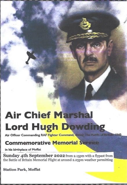 Spitfire To Fly Over Moffat For Lord Dowding Commemoration 2022