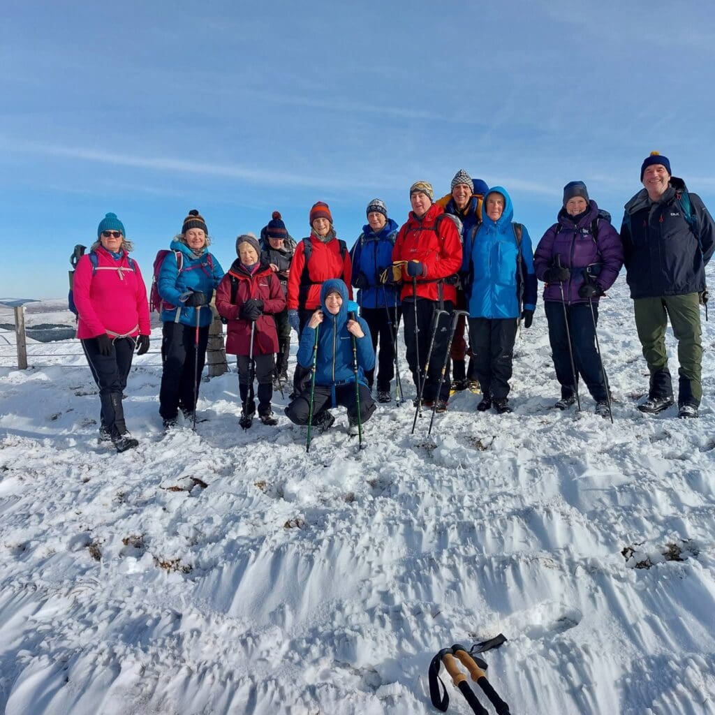 Snowy Adventure for Dumfries and District Ramblers In Moffat